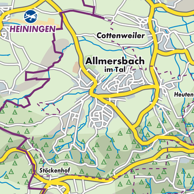 Allmersbach im Tal - Stadtpläne und Landkarten