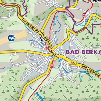 Bad Berka - Stadtpläne und Landkarten