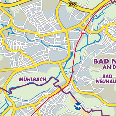 Bad Neustadt an der Saale - Stadtpläne und Landkarten