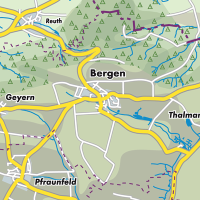Bergen - Stadtpläne und Landkarten
