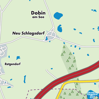 Dobin am See - Stadtpläne und Landkarten