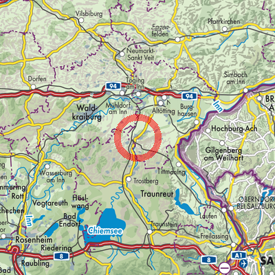 Garching an der Alz - Stadtpläne und Landkarten
