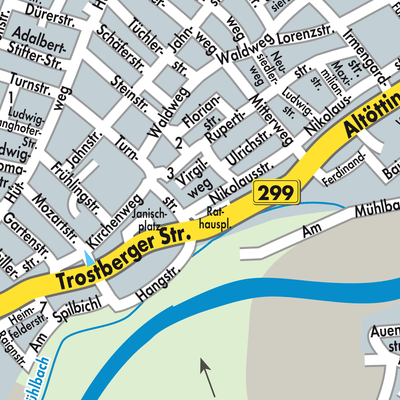 Garching an der Alz - Stadtpläne und Landkarten