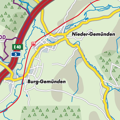 Gemünden (Felda) - Stadtpläne und Landkarten