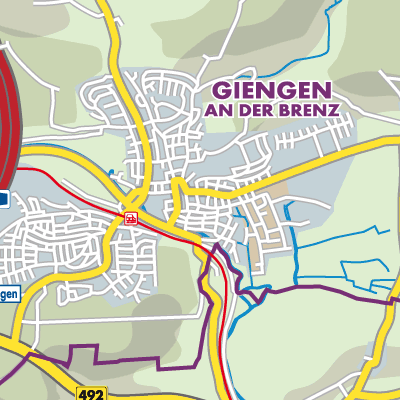 Giengen an der Brenz - Stadtpläne und Landkarten