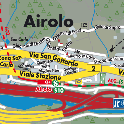 Airolo - Stadtpläne und Landkarten