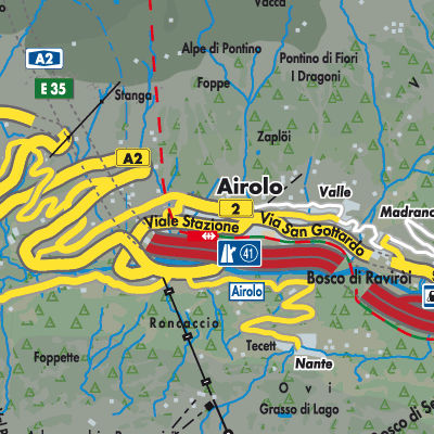 Airolo - Stadtpläne und Landkarten