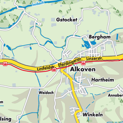 Alkoven - Stadtpläne und Landkarten