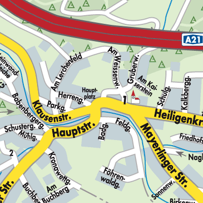 Alland - Stadtpläne und Landkarten