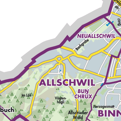 Allschwil - Stadtpläne und Landkarten