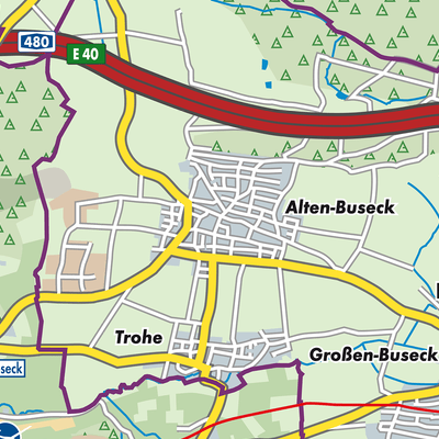 Alten-Buseck - Stadtpläne und Landkarten