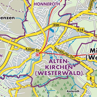 Altenkirchen (Westerwald) - Stadtpläne und Landkarten