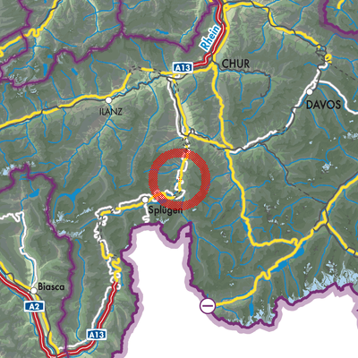 Andeer - Stadtpläne und Landkarten