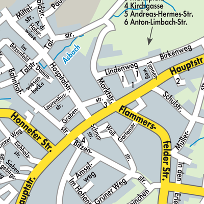 Asbach - Stadtpläne und Landkarten