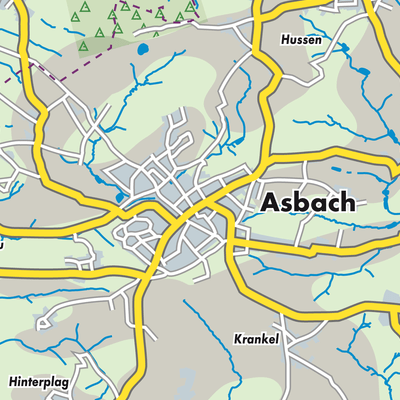 Asbach - Stadtpläne und Landkarten