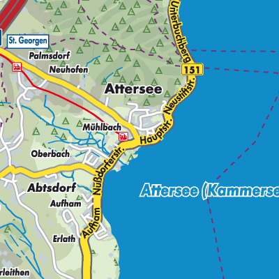 Attersee am Attersee - Stadtpläne und Landkarten