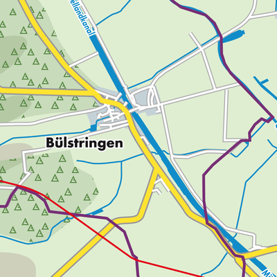 Bülstringen - Stadtpläne und Landkarten