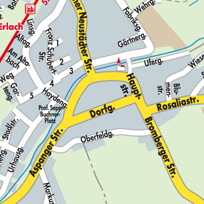 Bad Erlach - Stadtpläne und Landkarten