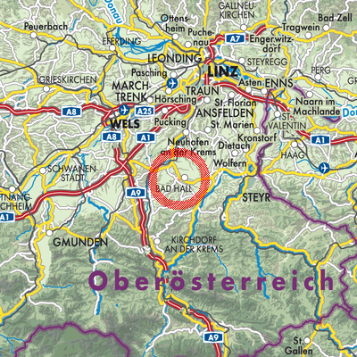 Bad Hall - Stadtpläne und Landkarten