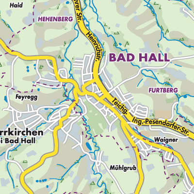 Bad Hall - Stadtpläne und Landkarten
