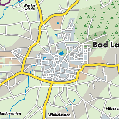 Bad Laer - Stadtpläne und Landkarten