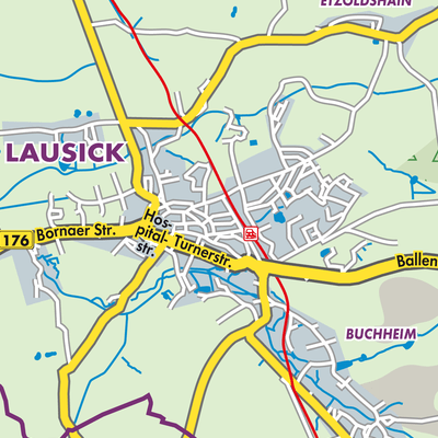 Bad Lausick - Stadtpläne und Landkarten