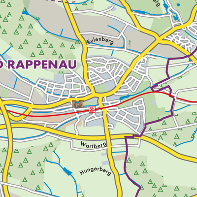 Bad Rappenau - Stadtpläne und Landkarten