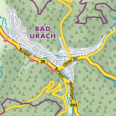 Bad Urach - Stadtpläne und Landkarten