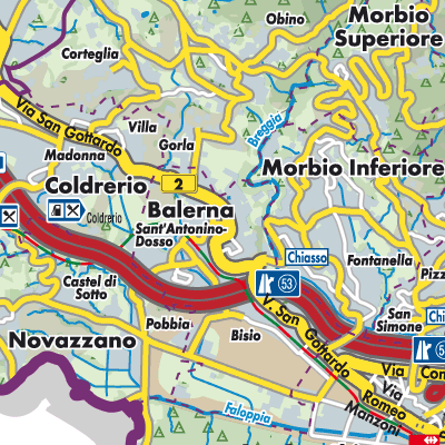 Balerna - Stadtpläne und Landkarten