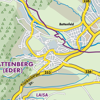 Battenberg (Eder) - Stadtpläne und Landkarten