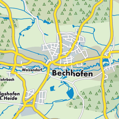Bechhofen - Stadtpläne und Landkarten