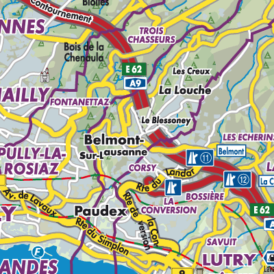 Belmont - Stadtpläne und Landkarten