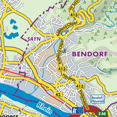 Bendorf - Stadtpläne und Landkarten