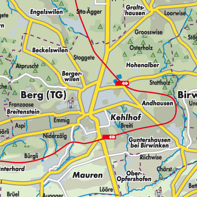 Berg (TG) - Stadtpläne und Landkarten