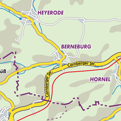 Berneburg - Stadtpläne und Landkarten