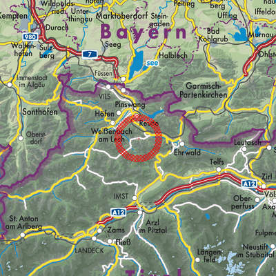 Berwang - Stadtpläne und Landkarten
