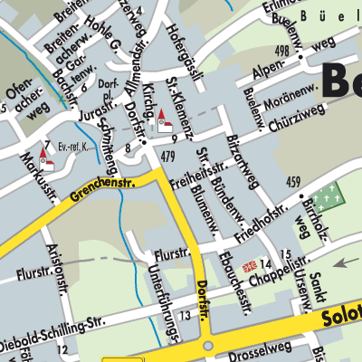 Bettlach - Stadtpläne und Landkarten