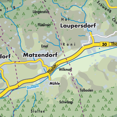 Bezirk Thal - Stadtpläne und Landkarten