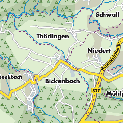 Bickenbach - Stadtpläne und Landkarten