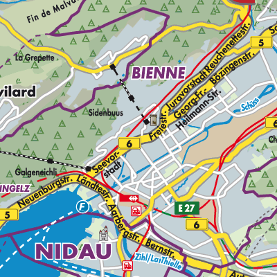 Biel/Bienne - Stadtpläne und Landkarten