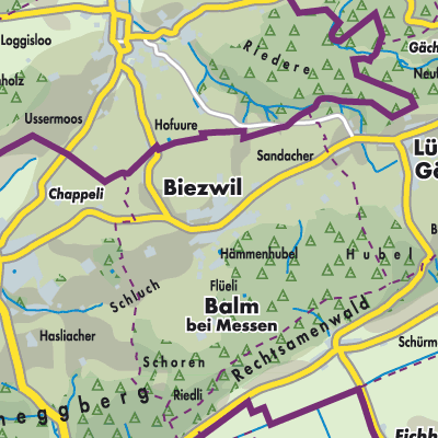 Biezwil - Stadtpläne und Landkarten