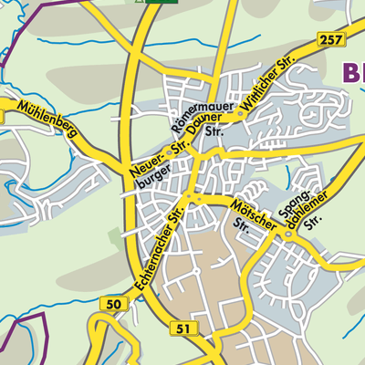 Bitburger Land - Stadtpläne und Landkarten