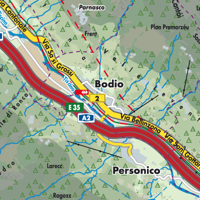 Bodio - Stadtpläne und Landkarten