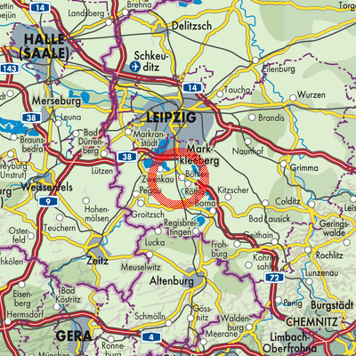 Böhlen - Stadtpläne und Landkarten