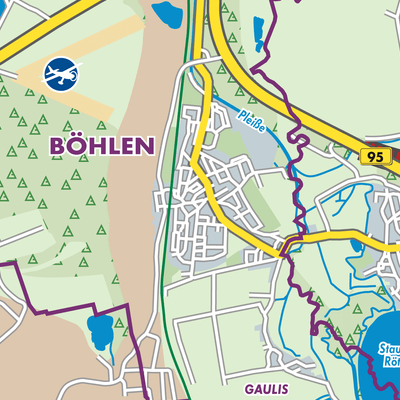 Böhlen - Stadtpläne und Landkarten