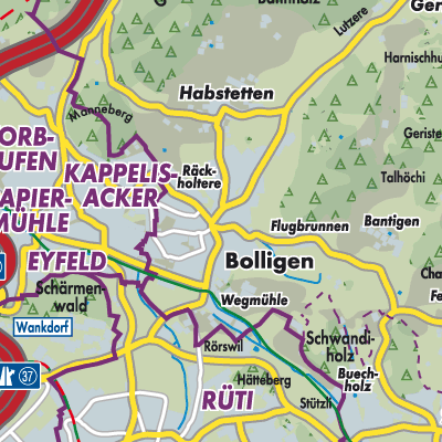Bolligen - Stadtpläne und Landkarten