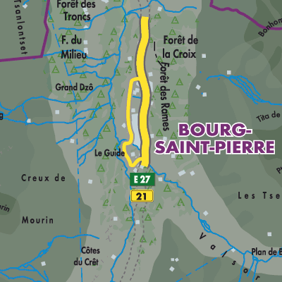 Bourg-Saint-Pierre - Stadtpläne und Landkarten
