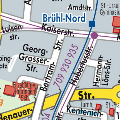 Brühl - Stadtpläne und Landkarten