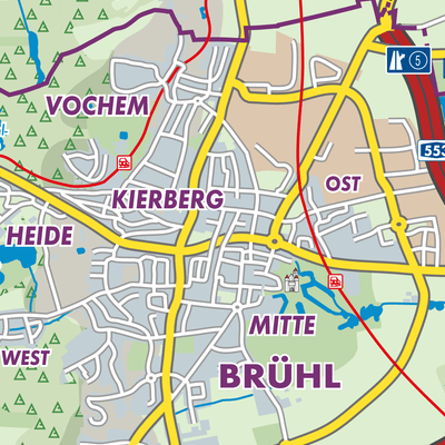 Brühl - Stadtpläne und Landkarten
