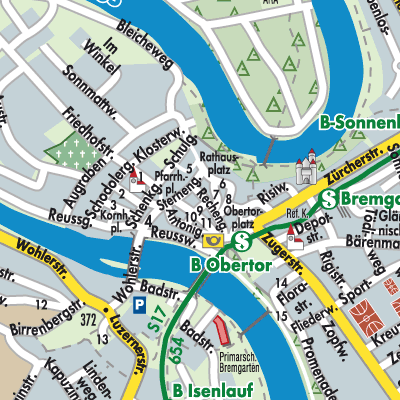 Bremgarten - Stadtpläne und Landkarten